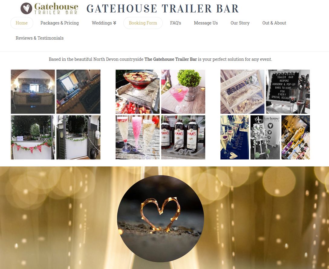 Mobile events cocktail bar website - Enterprise Web Design