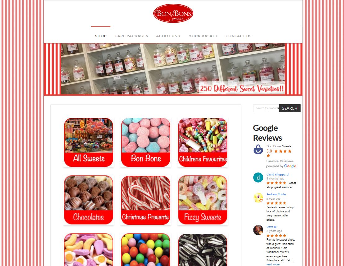 Online sweet shop ecommerce website designer North Devon - Enterprise ...